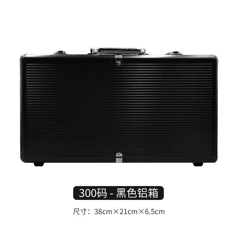 Специальный портативный кейс для покера Texas Hold'em, черный и серебристый алюминиевый бокс, 200, 300, 500, коробка для хранения