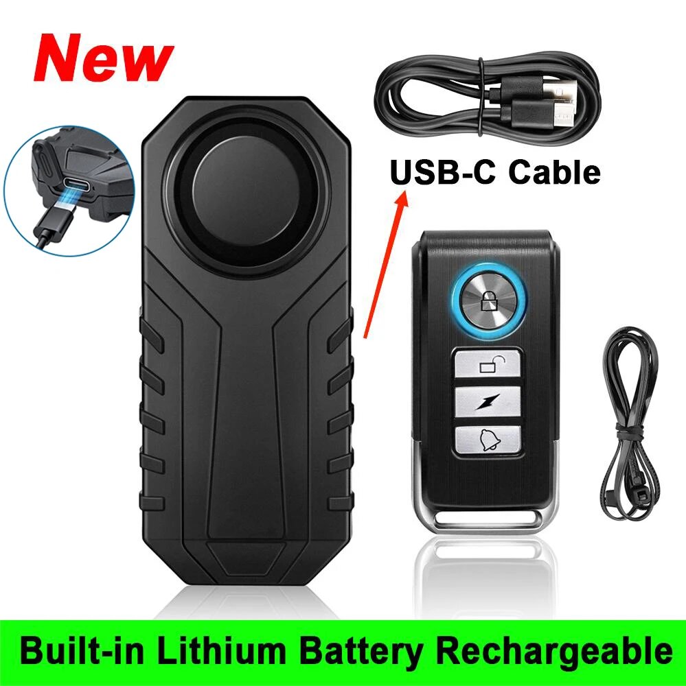 Elecpow водонепроницаемая сигнализация для велосипедов Rechargeable Alarm