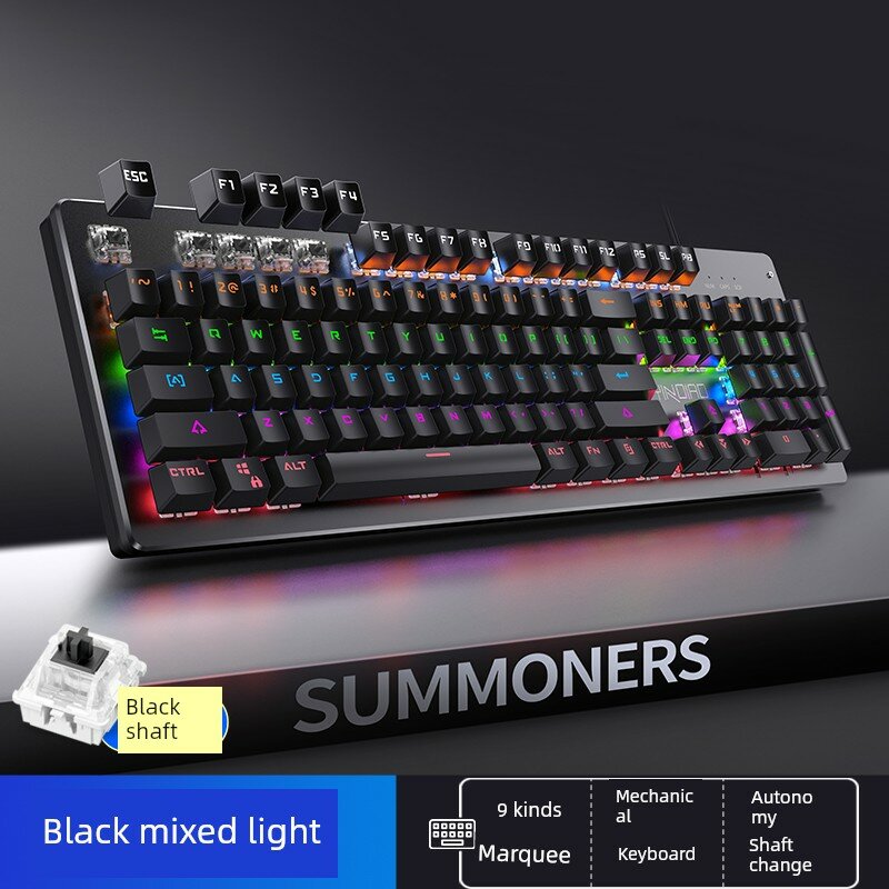 Механическая клавиатура, мышь и гарнитура — комплект из трех предметов, зеленые переключатели, с возможностью горячей