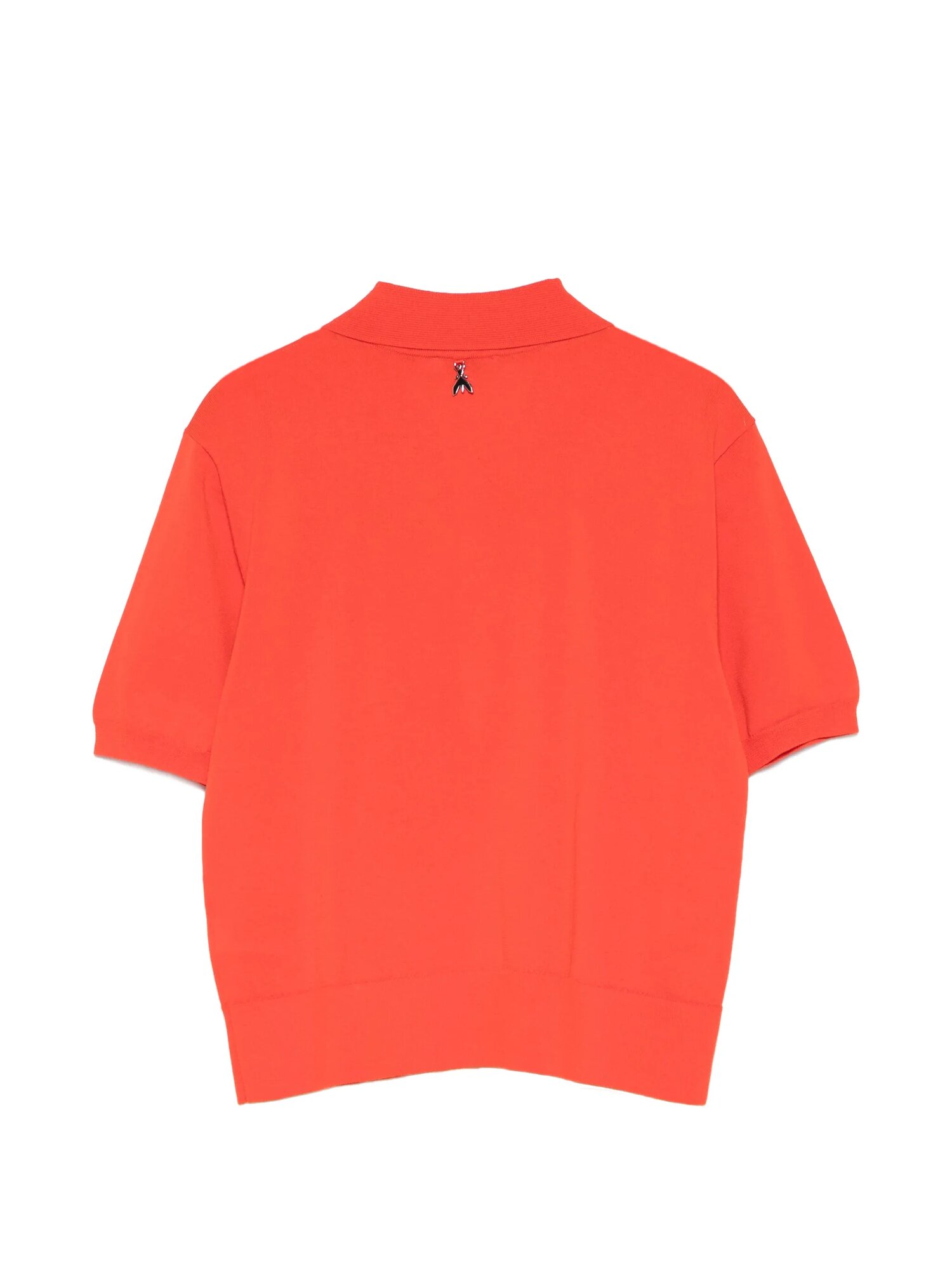 Топ PATRIZIA PEPE Button-fastening polo top, размер 34, orange — фото 1