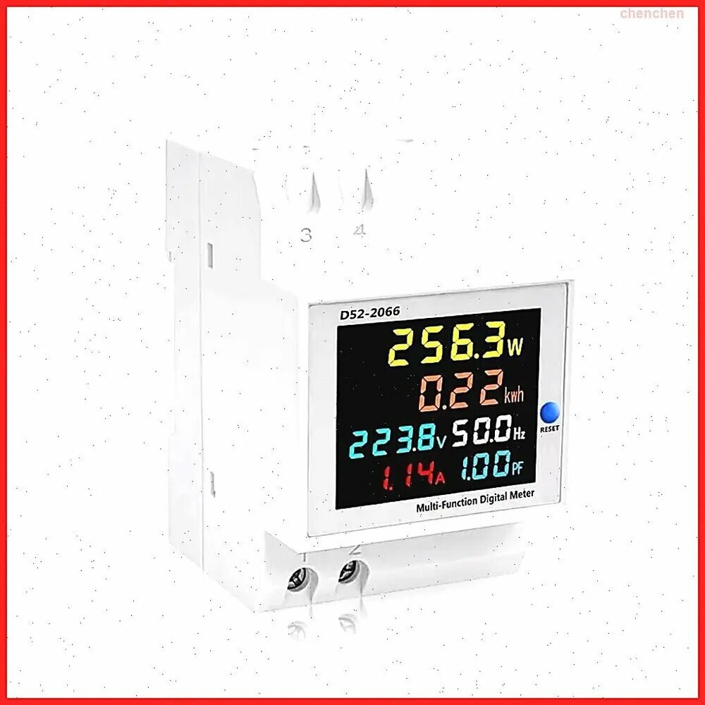 Цветной ЖК-экран высокой четкости, счетчик электроэнергии однофазный, Рельсовый 220В, Tomshoo