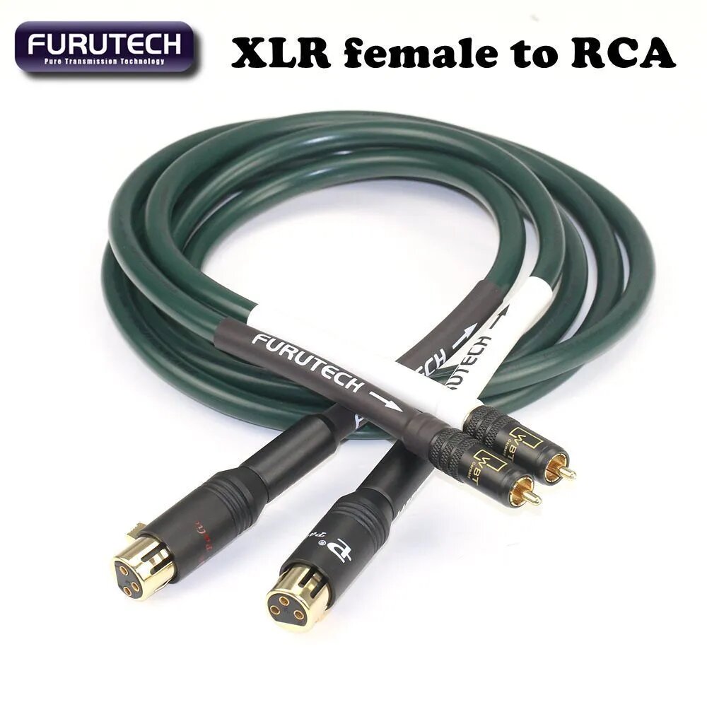 Furutech Аудиокабель RCA/XLR, 1 м, зеленый