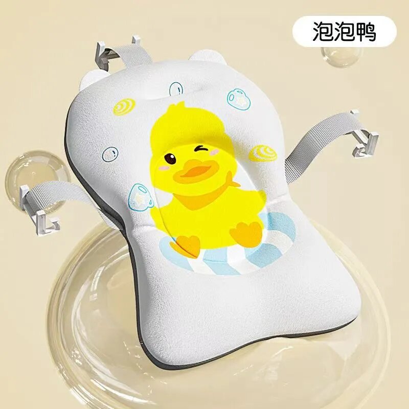 Гамак для купания новорожденных MELL в ванночку / мягкая горка с креплениями для поддержки для малышей / купальный матрасик - подставка для мытья ребенка