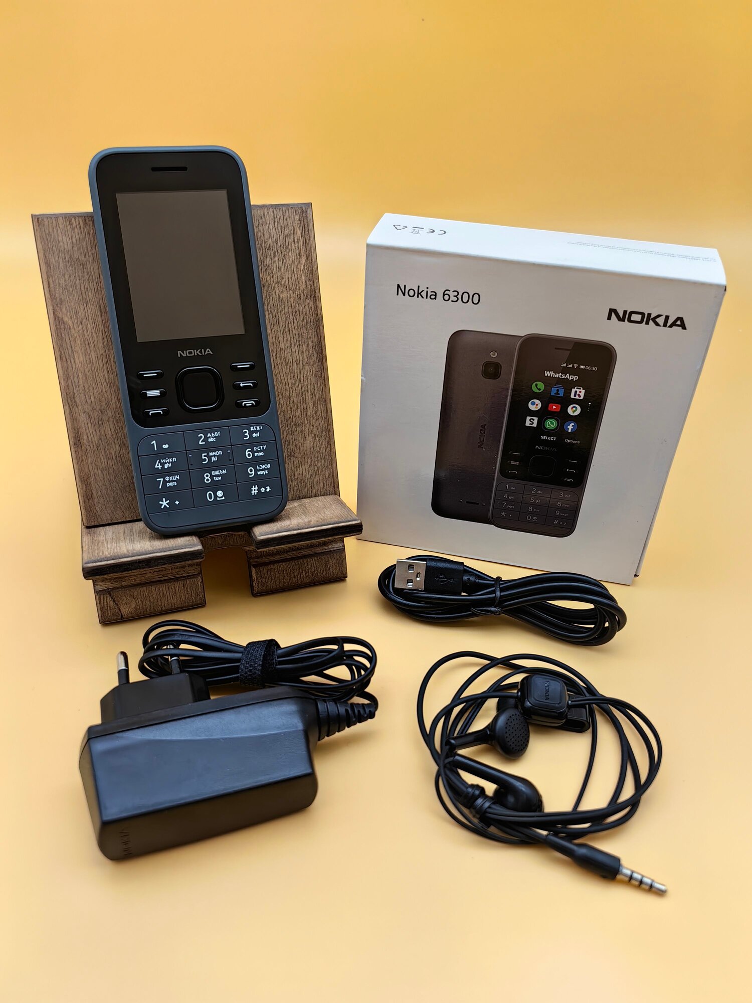 Мобильный кнопочный телефон Nokia 6300 4G, Темно-серый