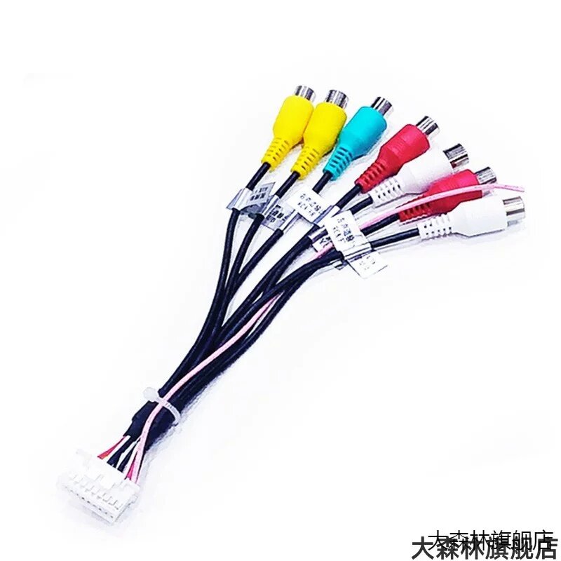 Кабель-адаптер 4P6P для Android-навигаторов с большим экраном, USB-кабель для передачи данных, подключения флешки,