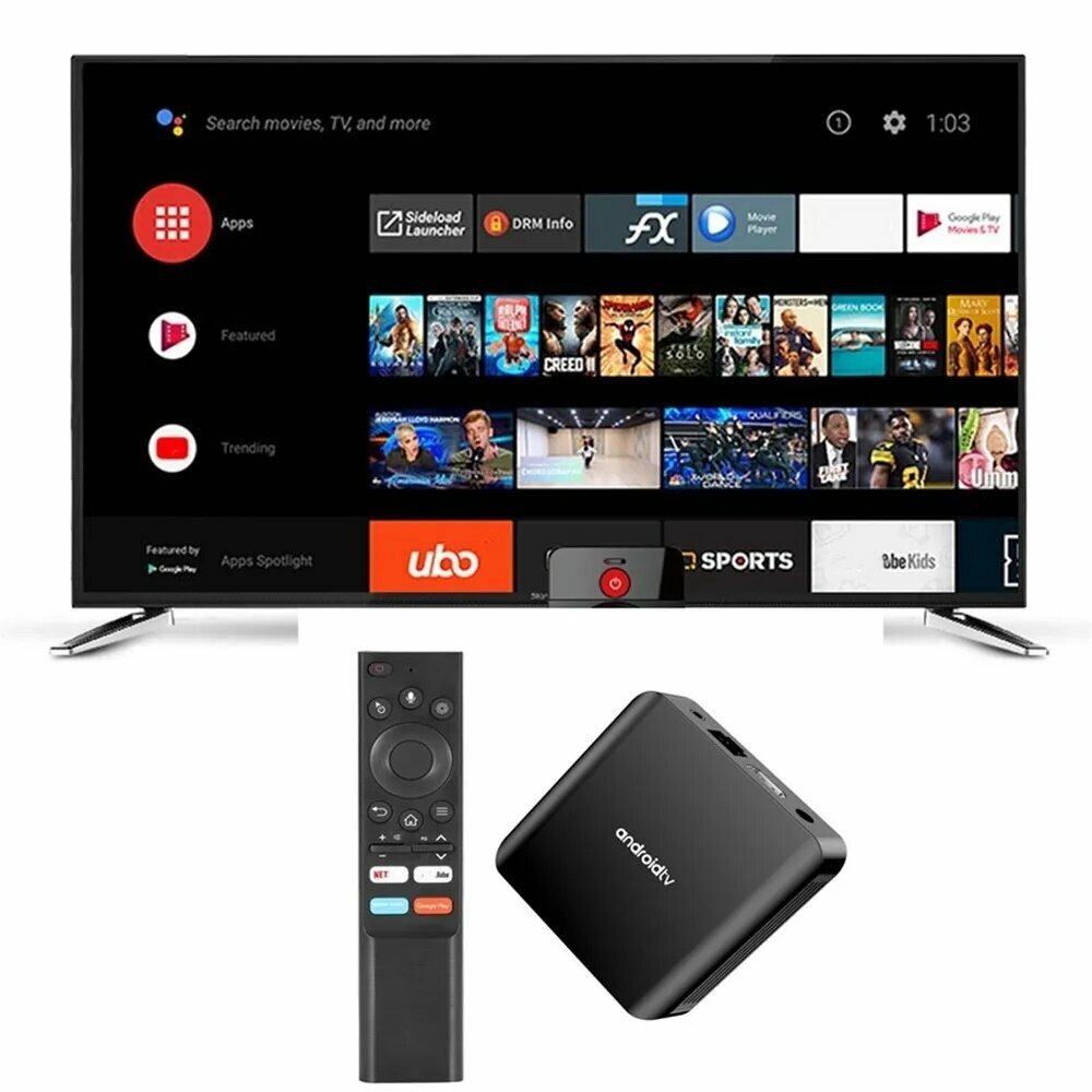 TV98 ATV Plus Smart TV Box Медиаплеер Set Top Box EU Plug 2G+16G Приемник