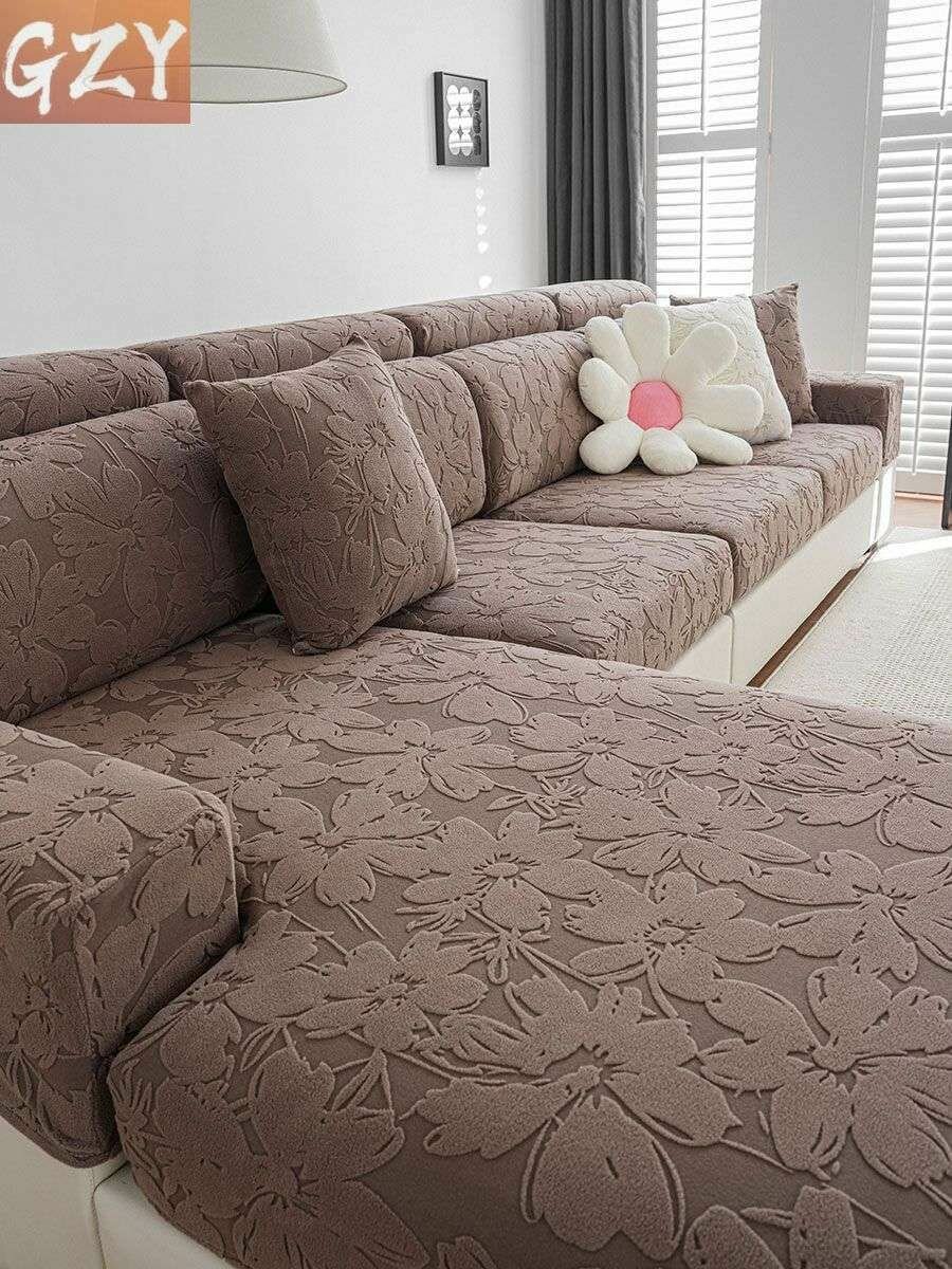 Эластичный чехол для дивана, пылезащитный мебельный протектор 1 шт,100,65,1, темно-коричневый