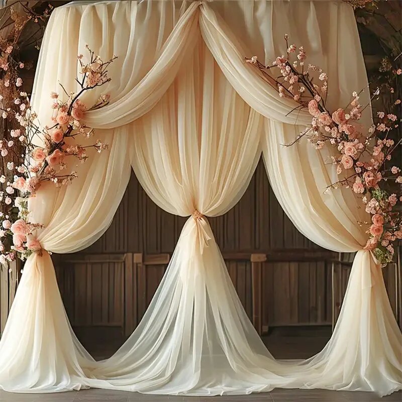 Свадебные арки декоративные ткани 2 штуки 160x800cm, champagne