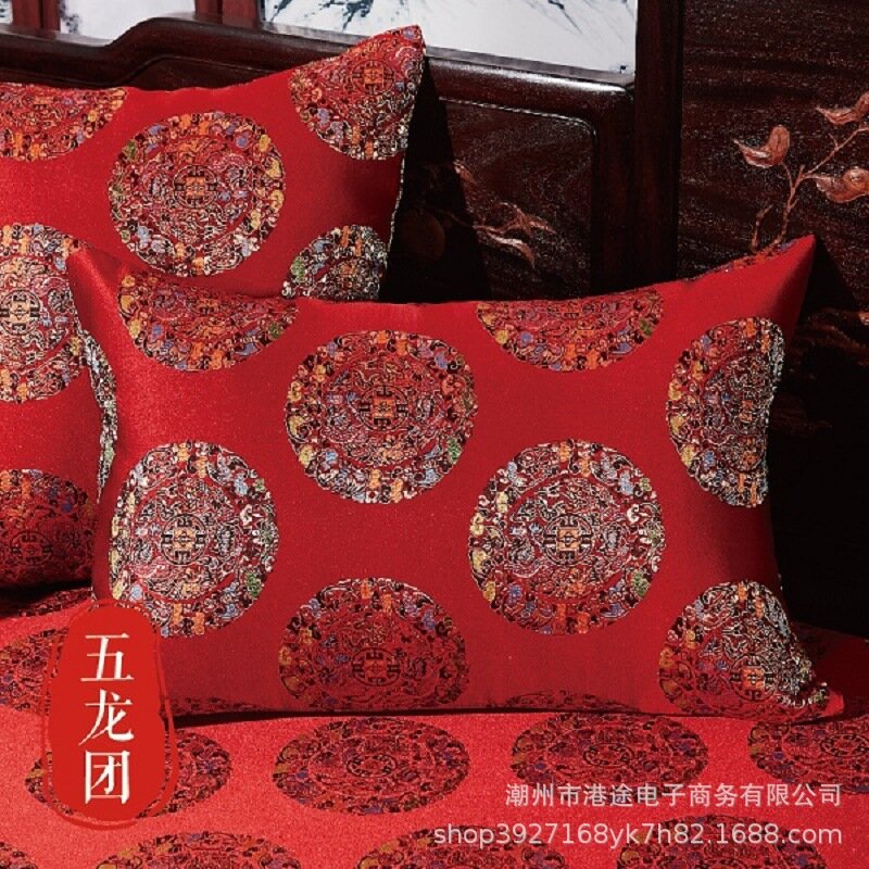 Новая подушка в китайском стиле, подушка для подлокотника, классическая подушка для гостиной, красная деревянная подушка для дивана с съемным и стираемым сердечником