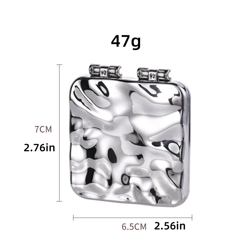 Складное зеркало серебряного цвета 19-silver-1PCS