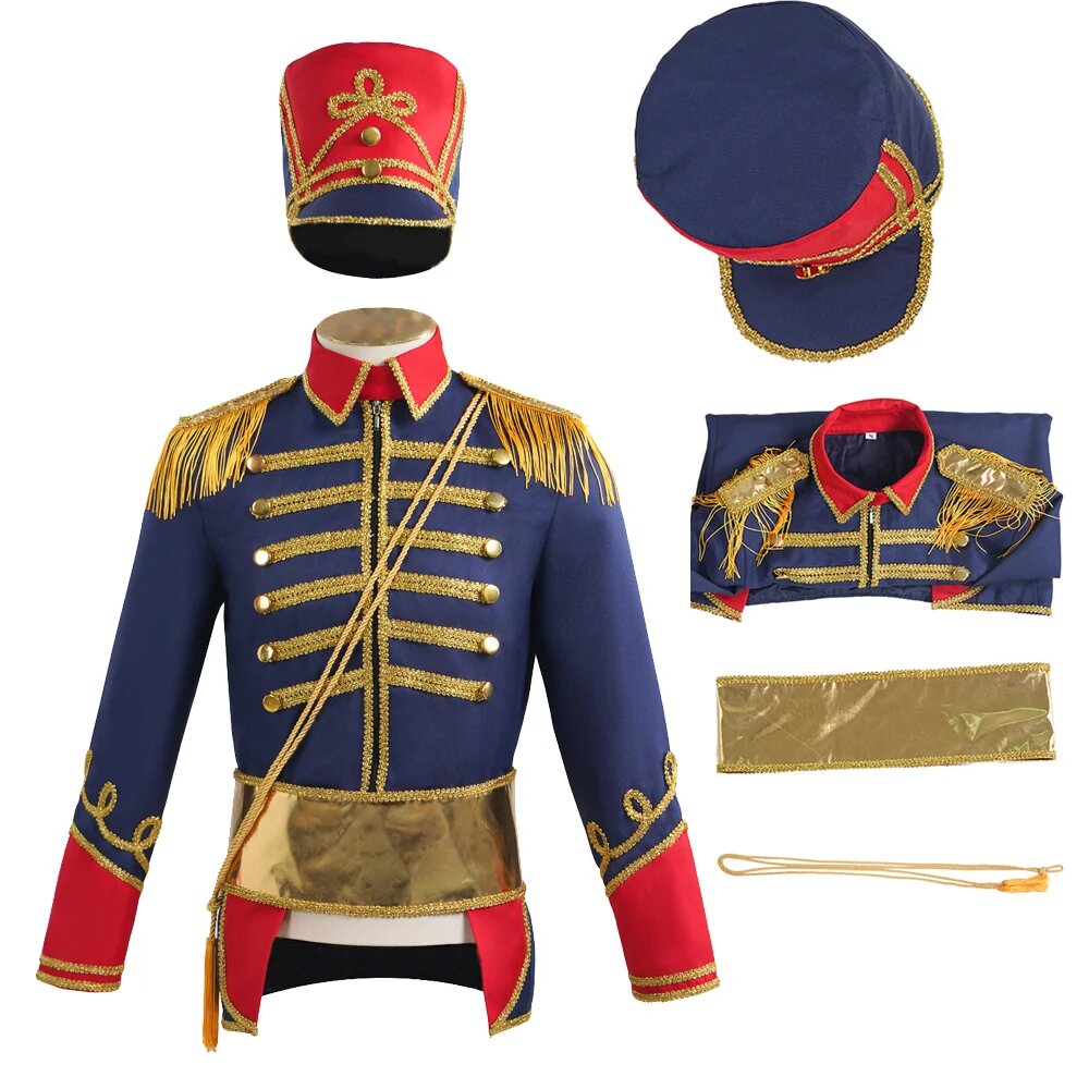 Мужской косплей костюм Щелкунчика Royal Honor Guard XXXL, Blue Clothes