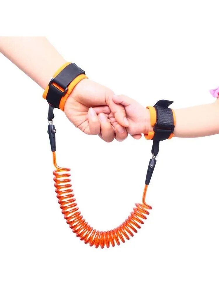 Браслет-поводок для ребенка 1.5 M , цвет оранжевый / Вожжи для детей