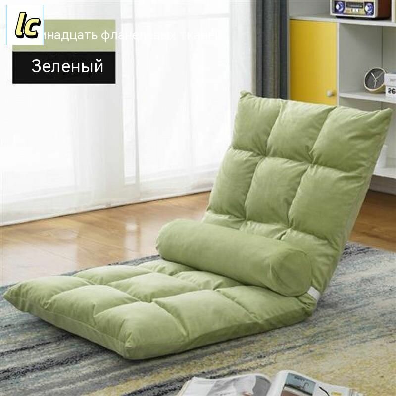 Прямой диван, механизм Юниор, 52х55х55 см, зеленый, белый