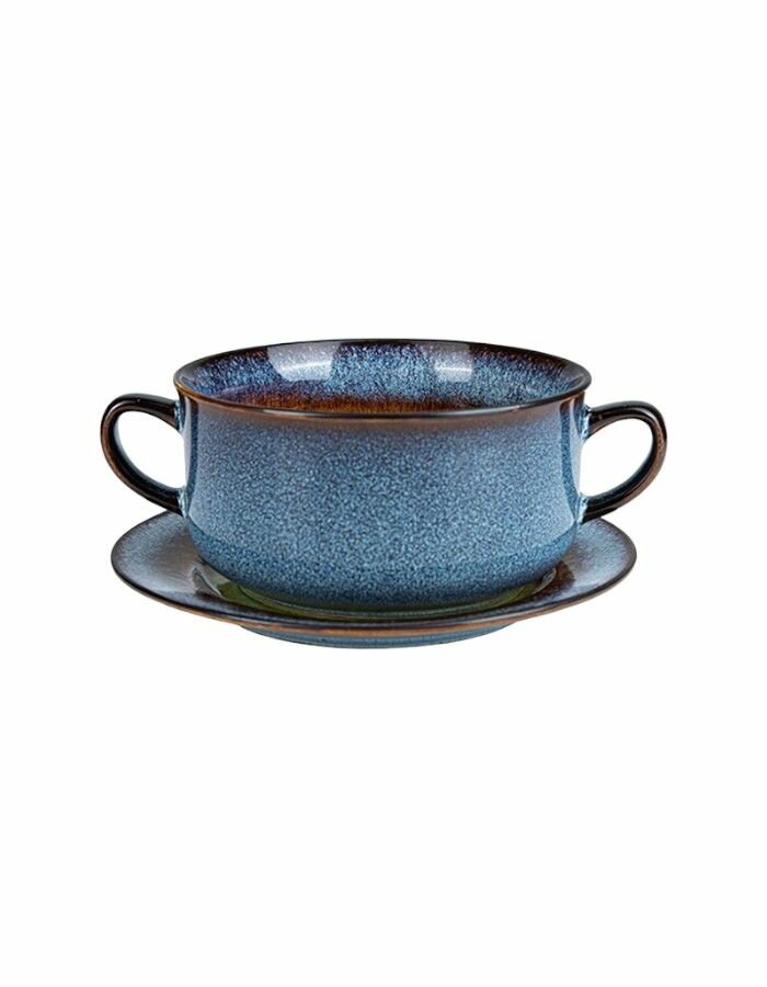 Супница с блюдцем Corone collezione d arte, фарфор, 400 мл