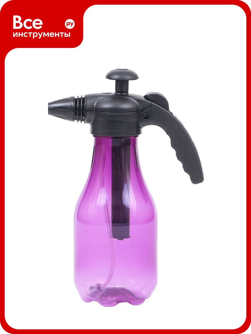 Опрыскиватель ЖУК Люкс 1.5 л ручной бытовой с регулируемым распылением и пластиковым корпусом фиолетового цвета