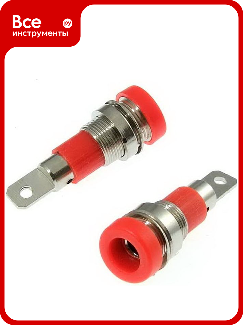 Гнездо Banana Pro Legend красный, на панель под пайку PL2479