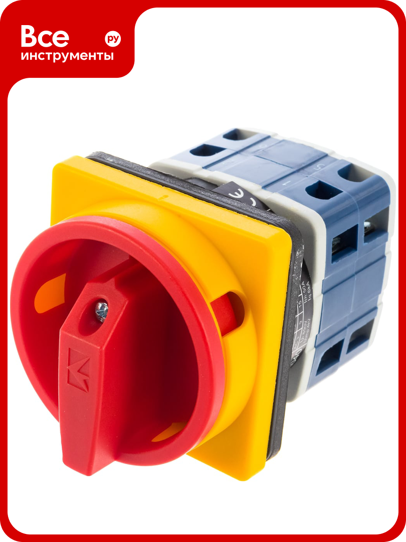 Двухпозиционный трехфазный переключатель Emas аварийного типа 0-1 40А,