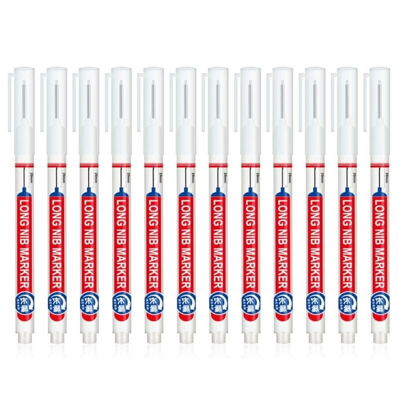 Маркеры-карандаши с длинным наконечником, 12 шт, Белый