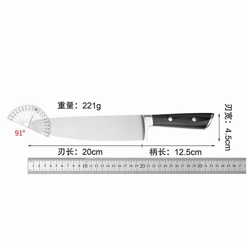 Японский поварской нож, кухонный нож, высококачественный нож для домашнего использования, нож из нержавеющей стали, кухонный нож для фруктов, двойной стальной головкой, цветной деревянный поварской нож