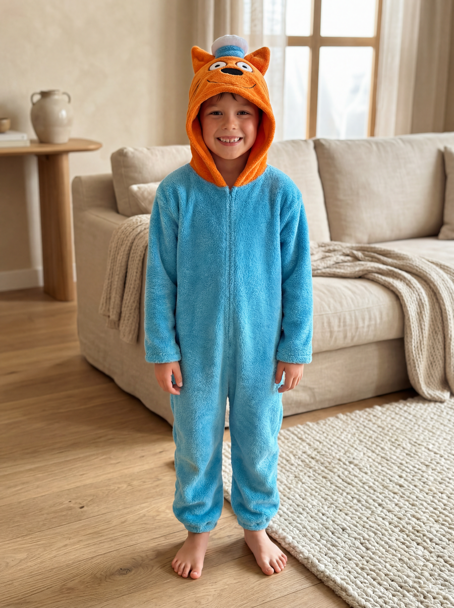 Кигуруми  Три кота, размер 116-122, голубой