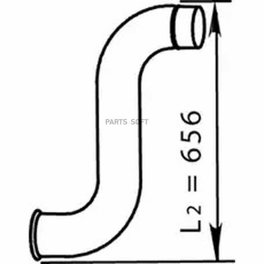 Труба глушителя RENAULT Premium E-line DINEX от официального дистрибьютора, DINEX, артикул 66214