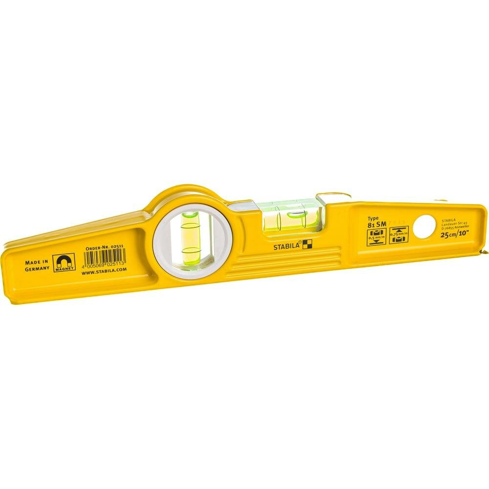 Магнитный уровень STABILA тип 81SM, 25 см в чехле на пояс 02511