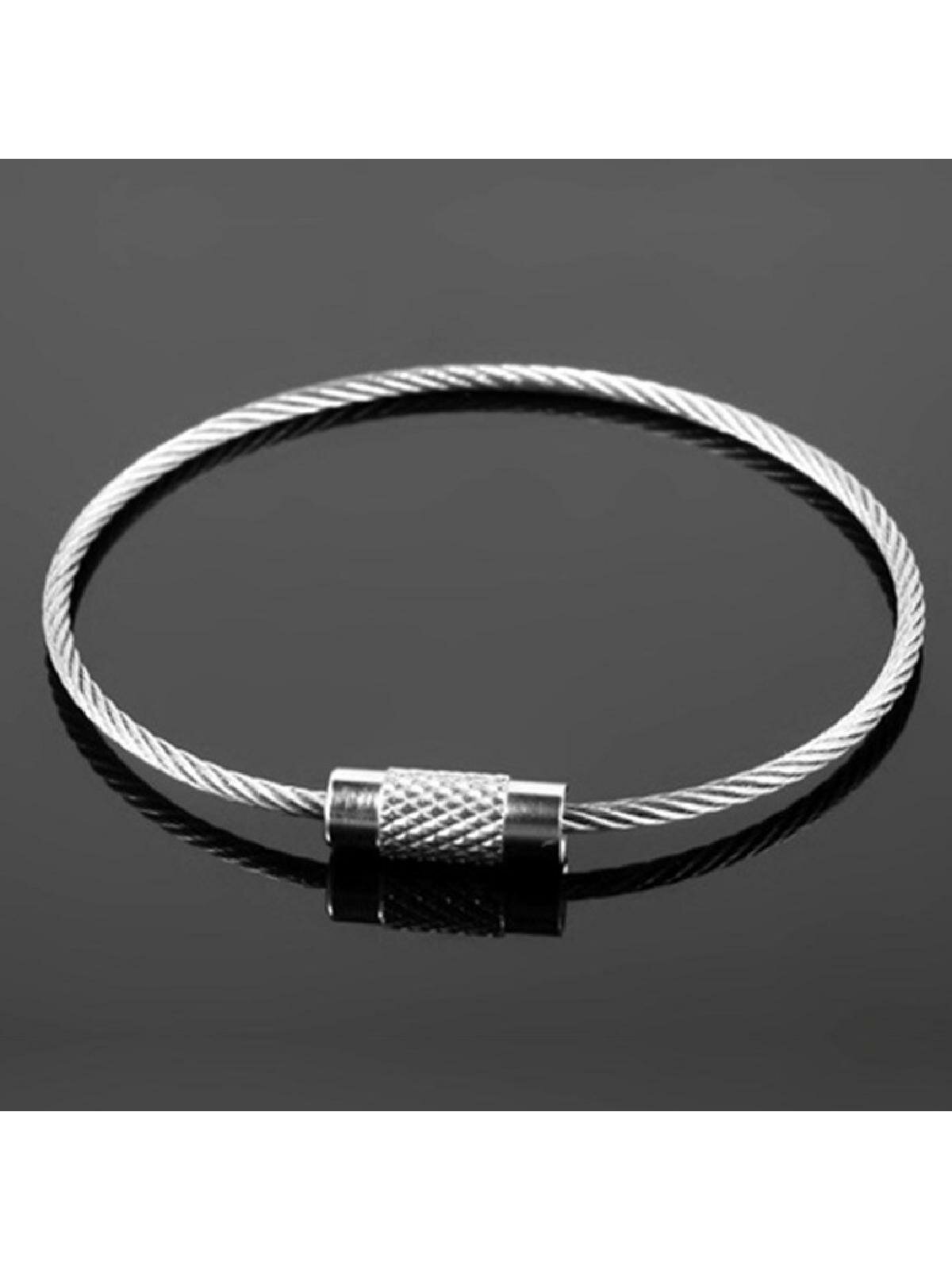 Кольцо из проволоки из нержавеющей стали, кольцо для ключей, проволочный трос, цепочка из стальной проволоки, брелок для ключей