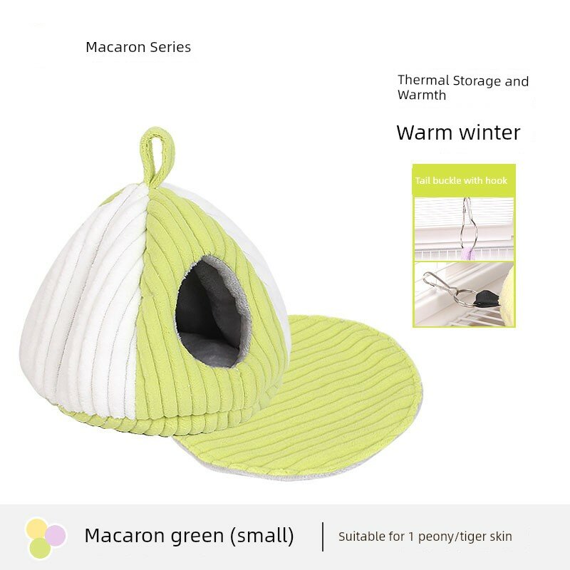 Гнездо для попугаев на осень и зиму, для неразлучников, макаконьих попугаев, теплый зимний домик, специальное хлопковое