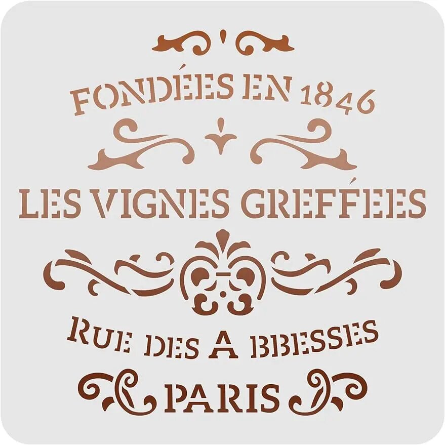 Пластиковые трафареты Beebeecraft Les Vignes Greffes 11,8x11,8 дюйма