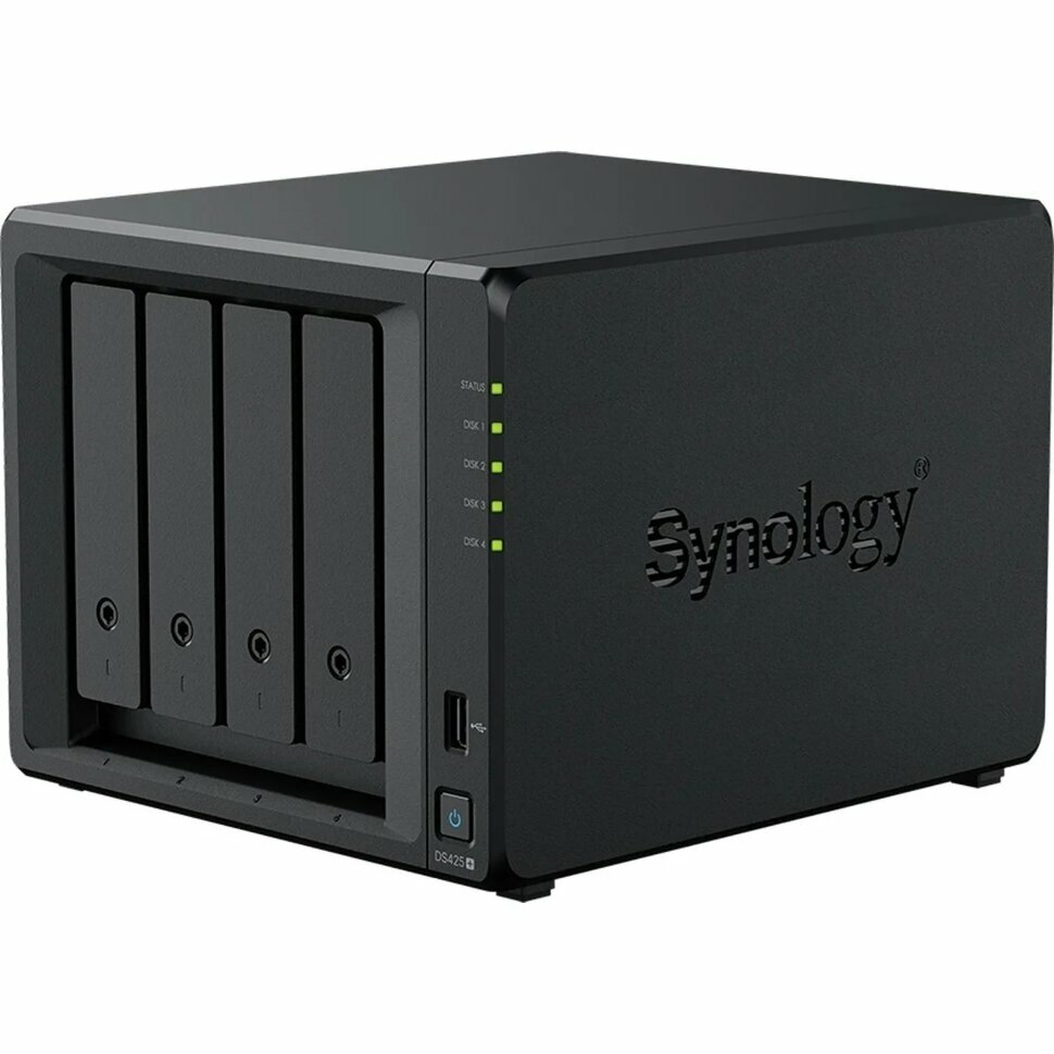 Сетевое хранилище Synology DS425+ 4x2.5/3.5 SATA/Celeron J4125/2GB DDR4, 2339861