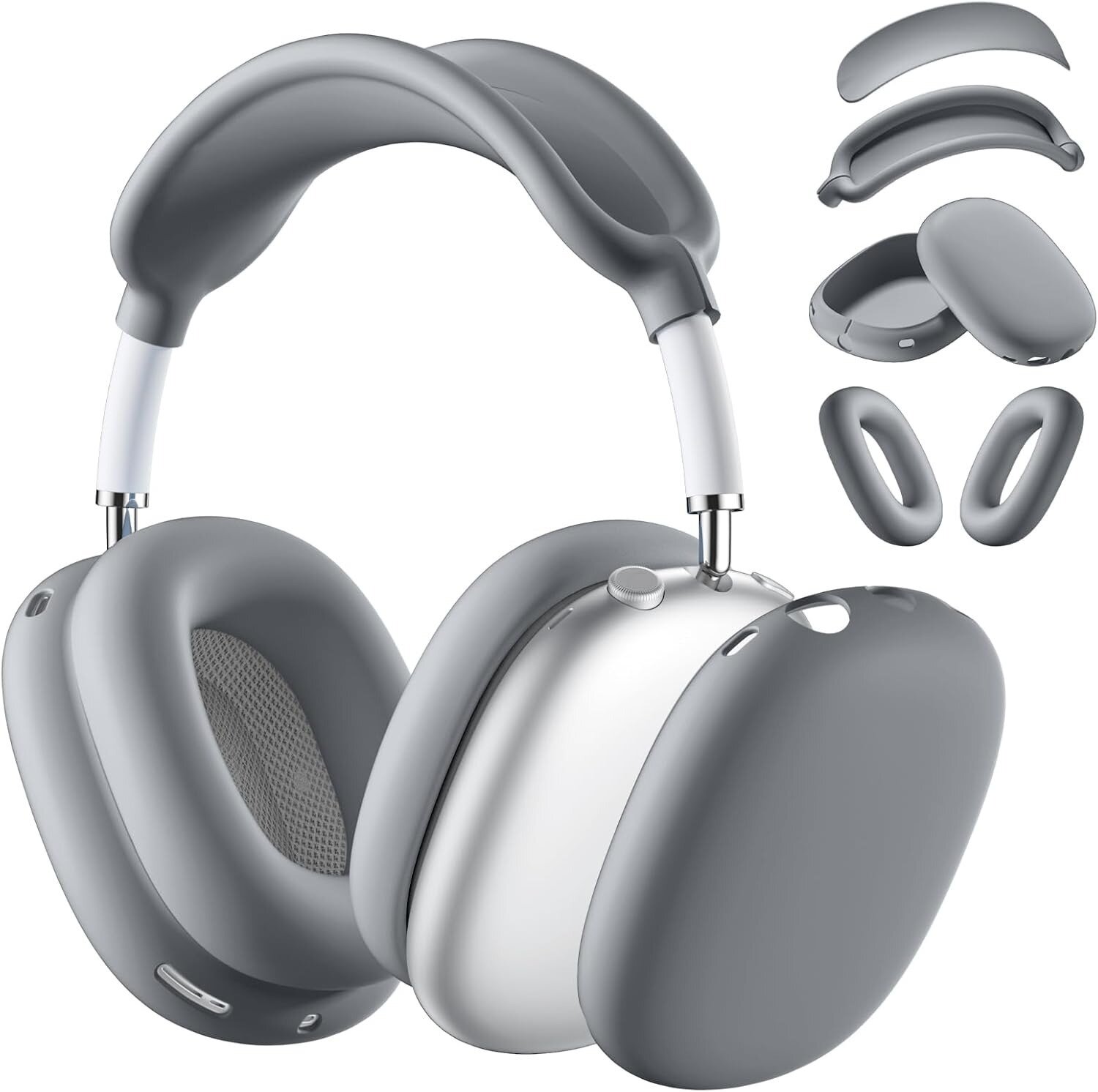 Подходит для чехла для наушников AirPods Max, силиконового чехла для наушников, защитного чехла для Bluetooth-наушников Apple, защитного чехла для наушников с полной посадкой.