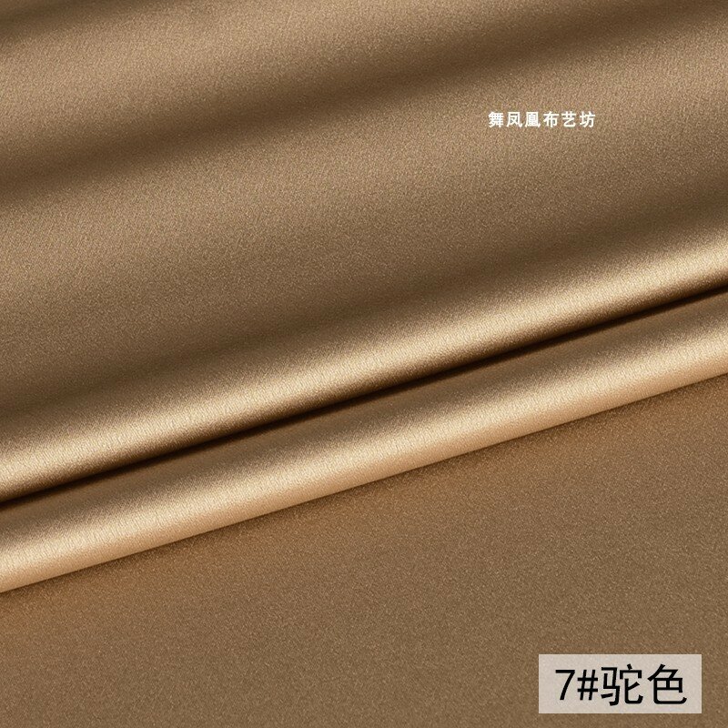 Однотонная двусторонняя ацетатная атласная ткань, глянцевая имитация шелка, дышащая, гладкая ткань для платьев