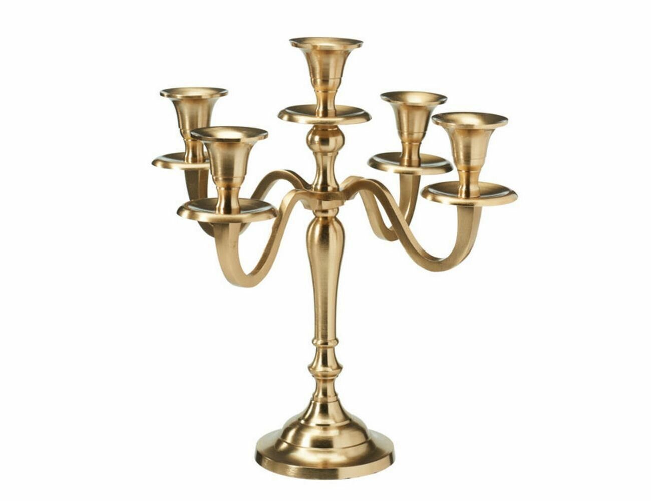 Канделябр божуар на 5 свечей, металл, золотой, 30 см, Koopman International A67102220-2