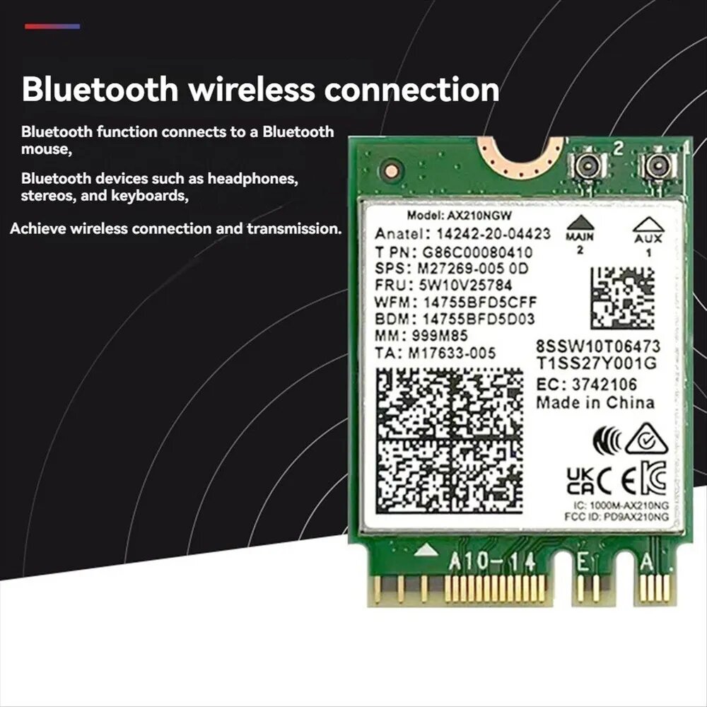 Беспроводная Сетевая Карта WiFi 6E AX210 Bluetooth 5.2