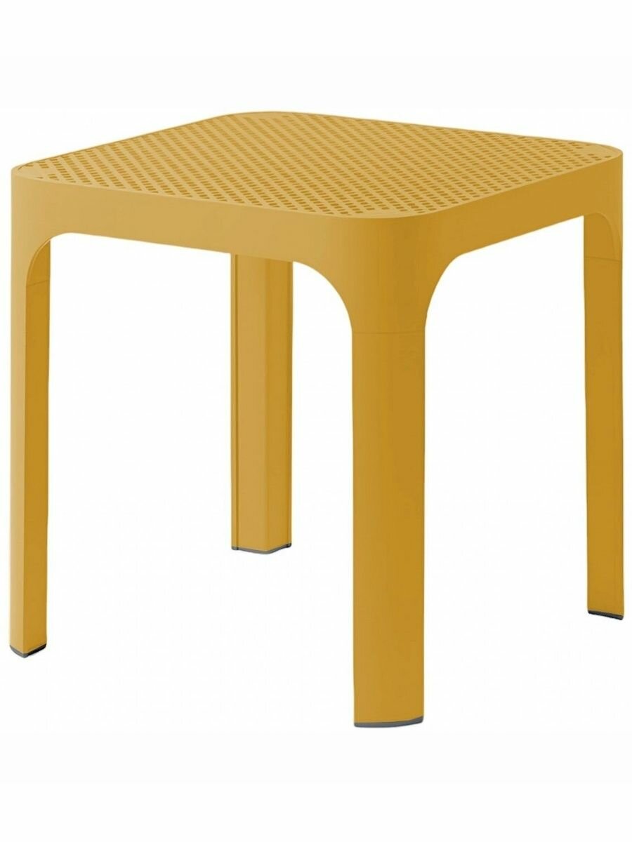 Столик журнальный уличный дачный Net Table 40 см, цвет горчичный, NARDI, Италия