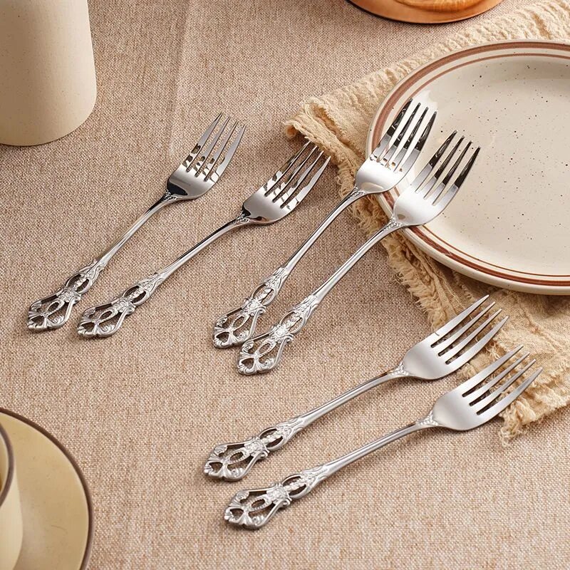 Вилка десертная 6 предм. серый металлик