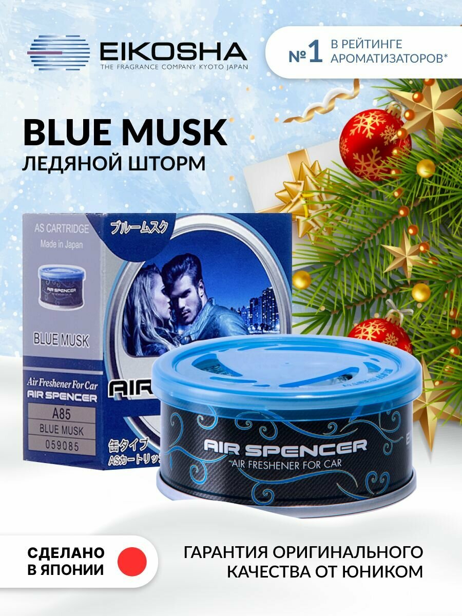 EIKOSHA ароматизатор для машины и дома меловой Spirit Refill - BLUE MUSK / ледяной шторм, автомобильный парфюм, арт. a-85