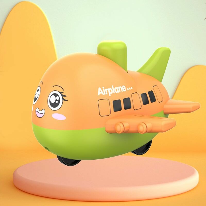 Детская игрушка-самолет для мальчиков, мультяшная машинка-самолет для девочек 1-3 лет, инерционная машинка с механизмом обратного хода, подарок.