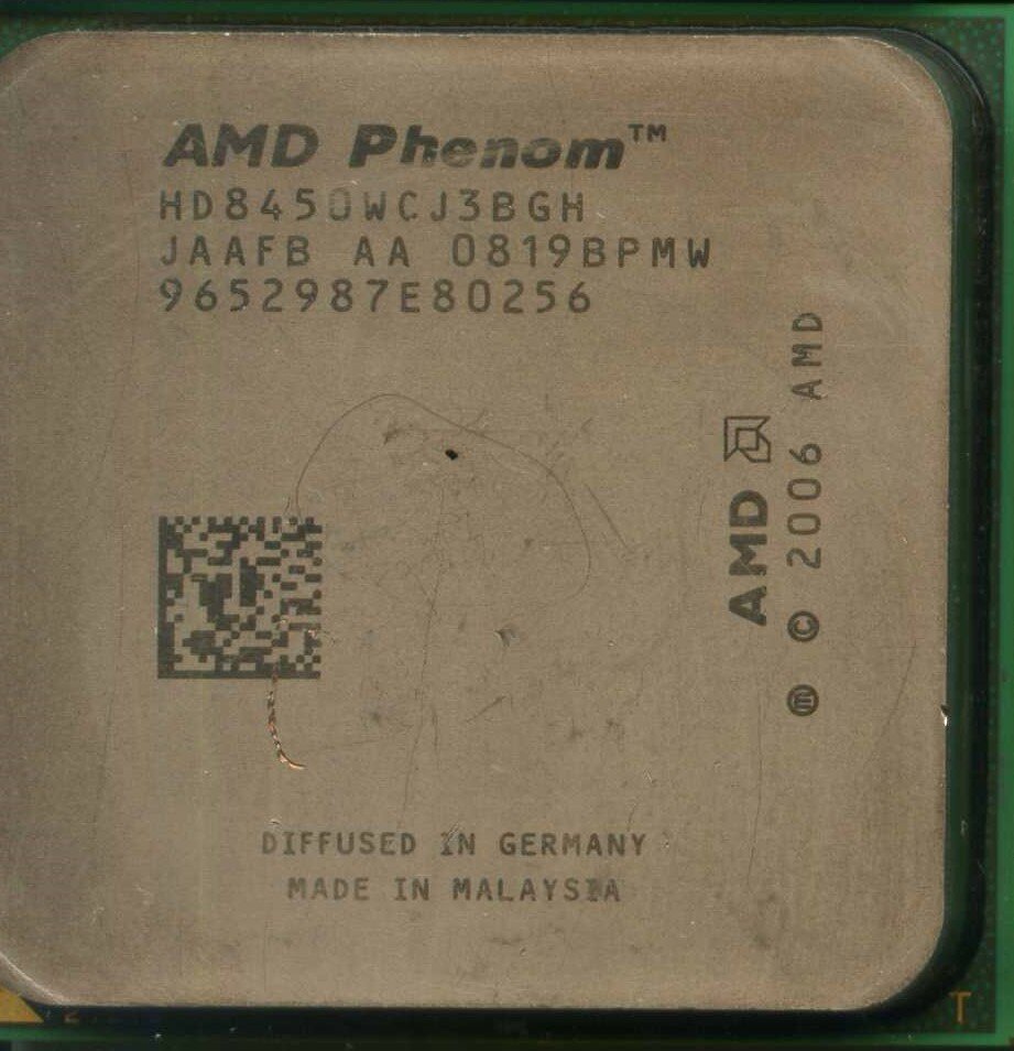 Процессор Socket-AM2+ AMD Phenom X3 8450, 2100Mhz/3xCore/1.5+2M/HT3600, Toliman HD8450WCJ3BGH JAAFB