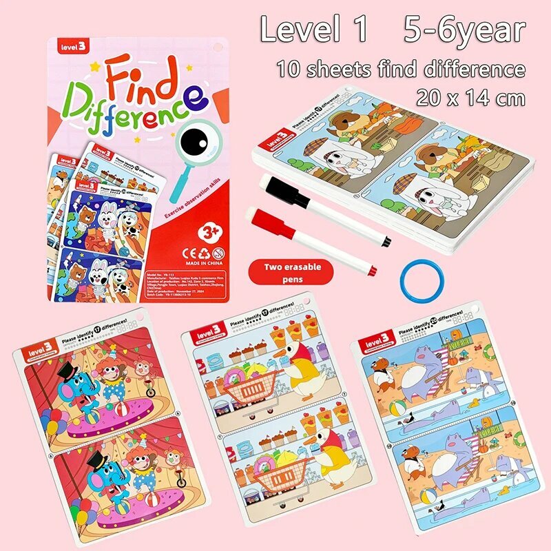 Развивающие карточки Монтессори для поиска ошибок Brozebra 3-6 лет C