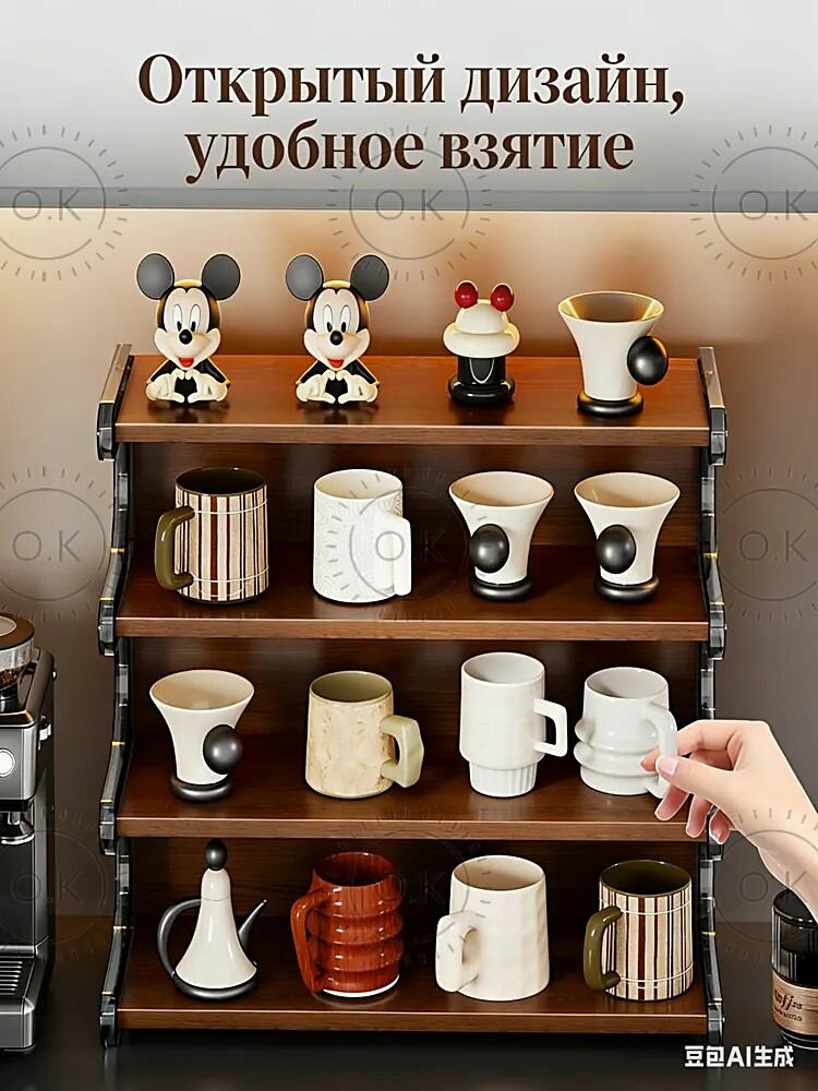 Полка для барной стойки Настольная, 41х15х41 см, 1 шт.