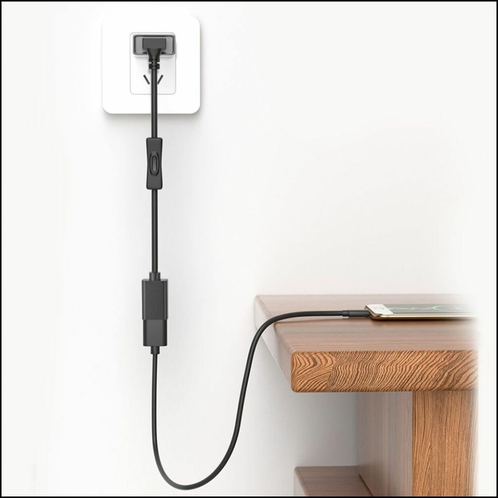 USB 3.0 удлинитель с выключателем 0.1м