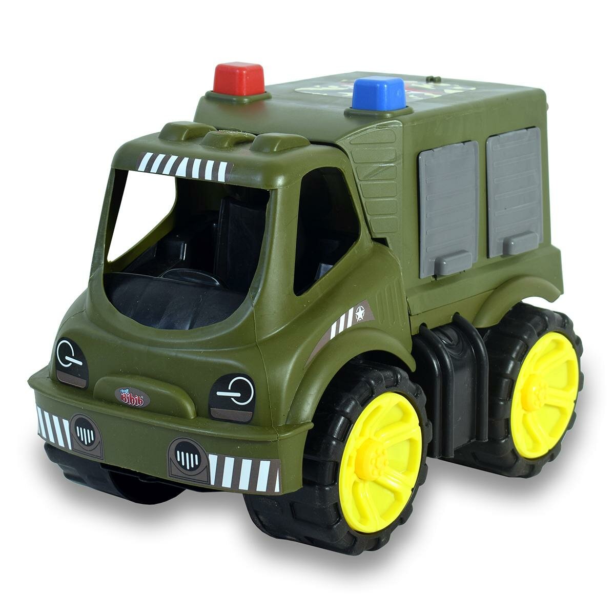 Машинка игрушечная "Военная" серии "Bibib", прочный пластик, 29х19х23 см, оливковый цвет, в сетке