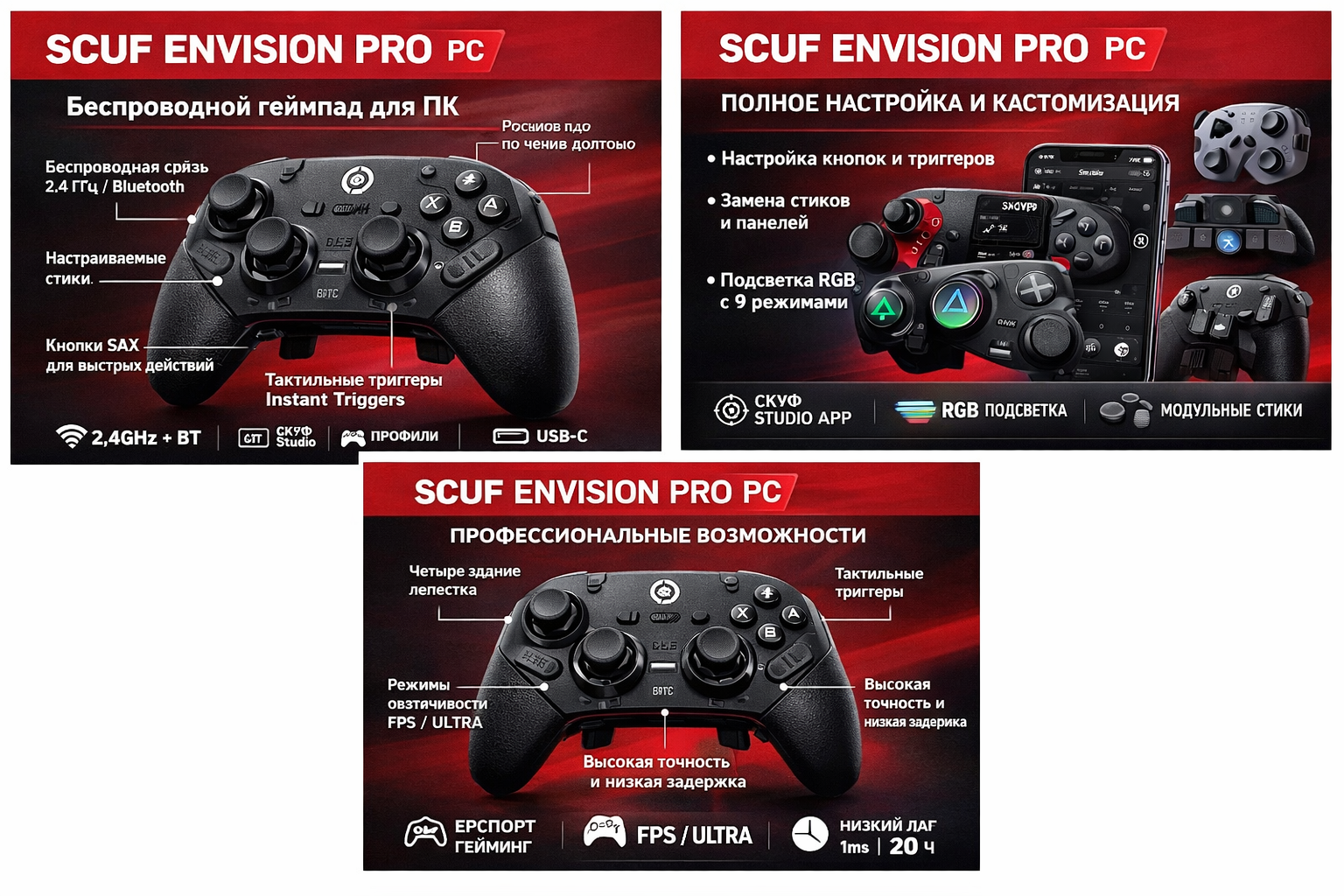 Геймпад SCUF Envision Pro Wireless для PC
