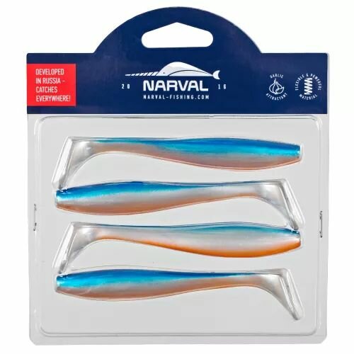 Силиконовая приманка Narval Choppy Tail 12cm #001 4шт.
