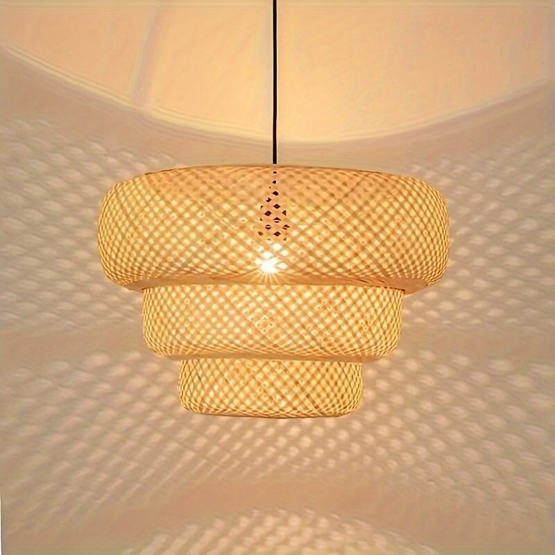 YMMY плетеные светильники подвесные, E27, ручная работа