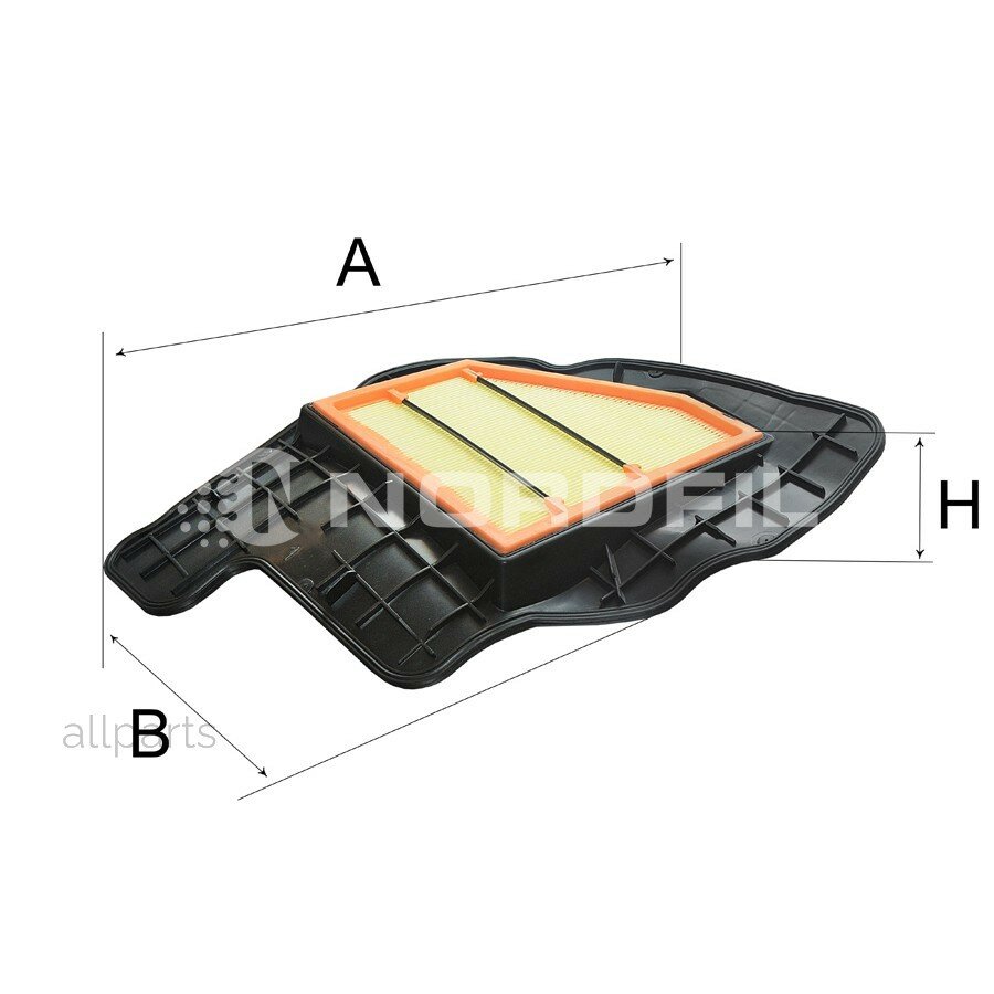 NORDFIL AN1265 Фильтр воздушный BMW 5 (F10 F11 F18) 6 (F12 F13) 7 (F01-F04) X5 (E70) X6 (E71 E72)