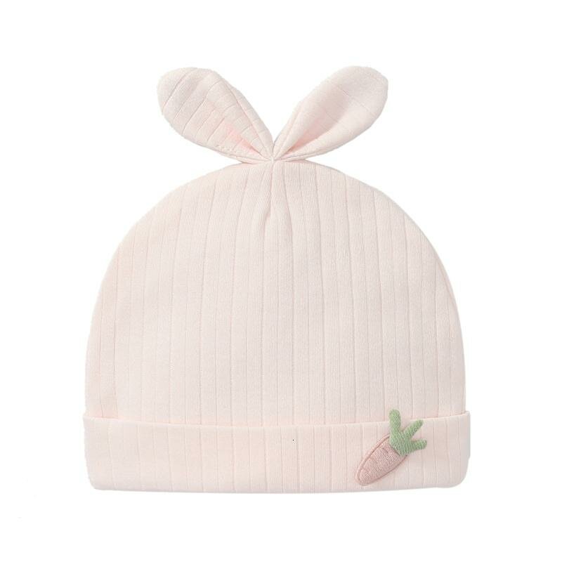 Шапочка для новорожденных с ушками кролика, Розовый