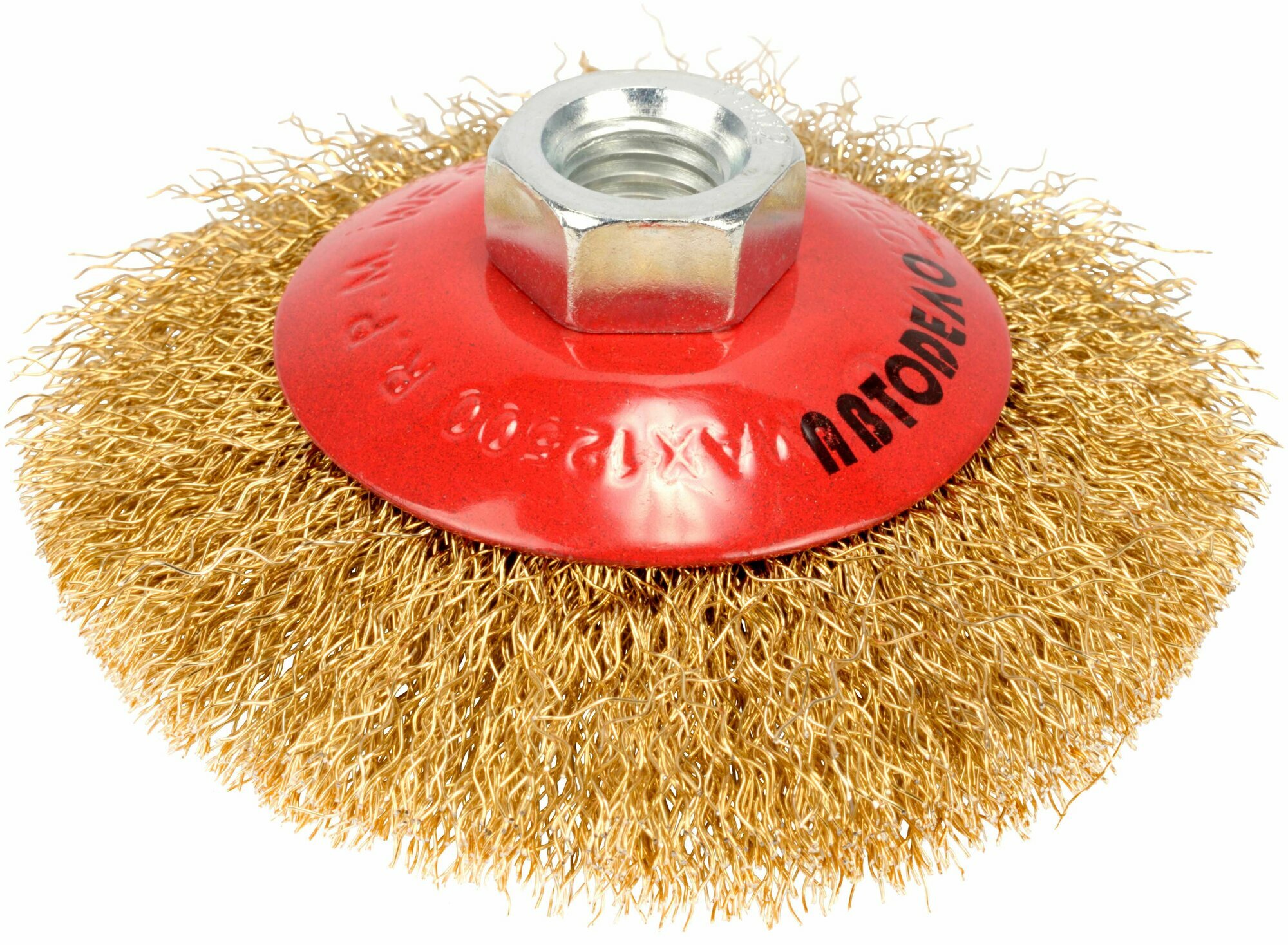 Щетка зачистная для УШМ плоская D-125мм М14*2 АвтоDело 44047