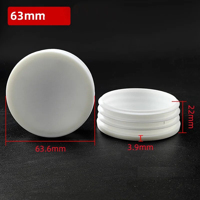 Белые заглушки для труб, 63mm-2Pcs